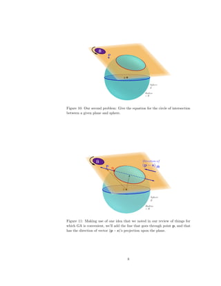 Using a Common Theme to Find Intersections of Spheres with Lines and Planes via Geometric ...