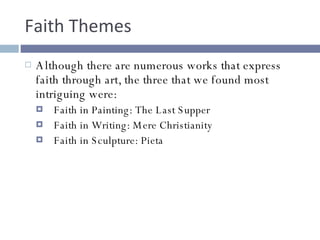 Common Themes Presentation: Faith In Art | PPT