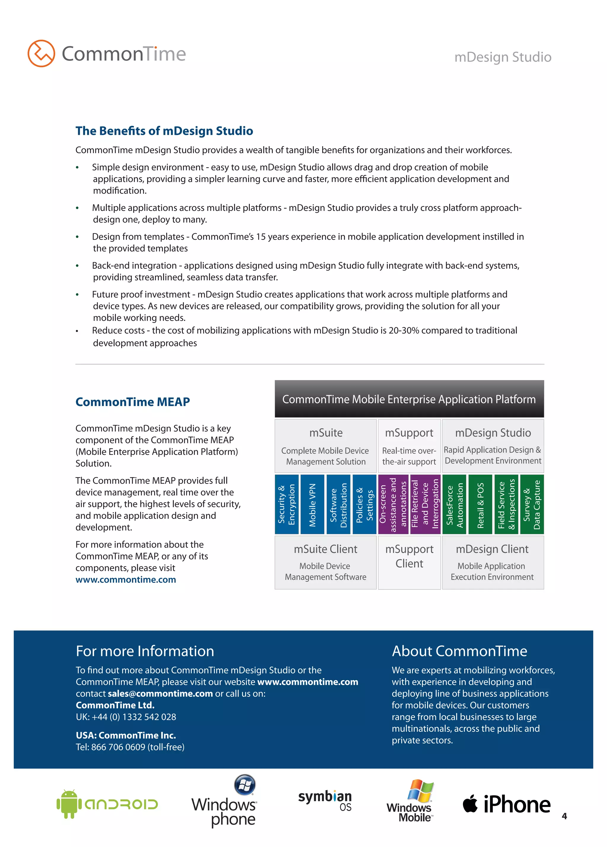 Common Time M Design Studio Datasheet | PDF