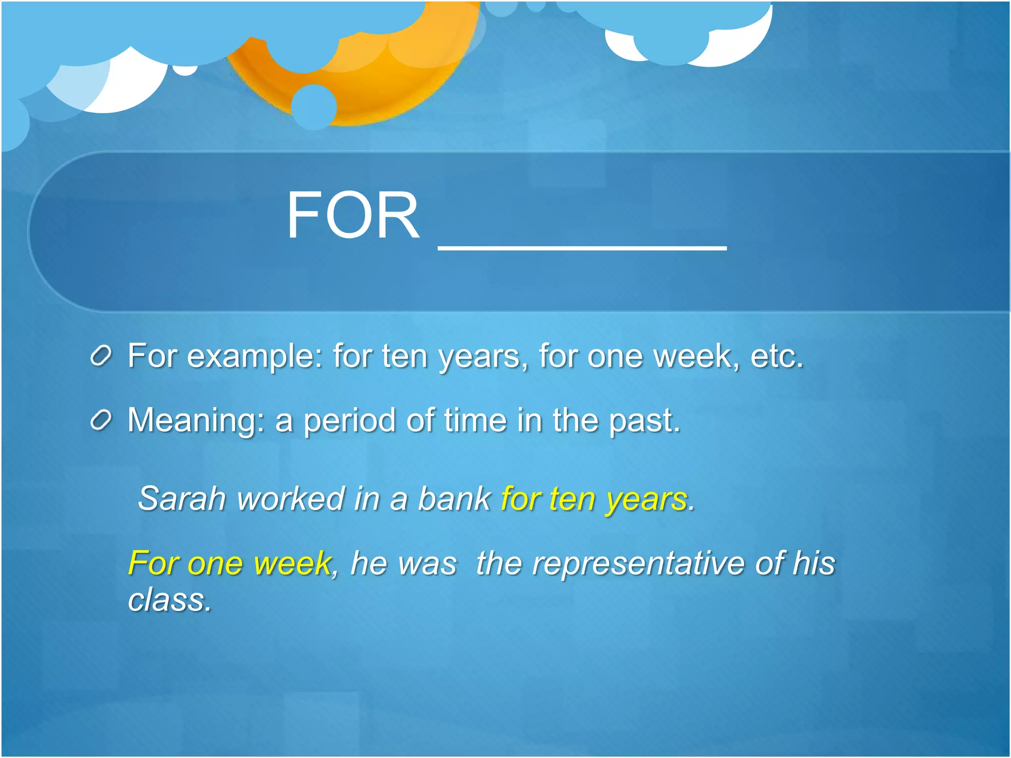 Common time expressions in the past simple | PPTX