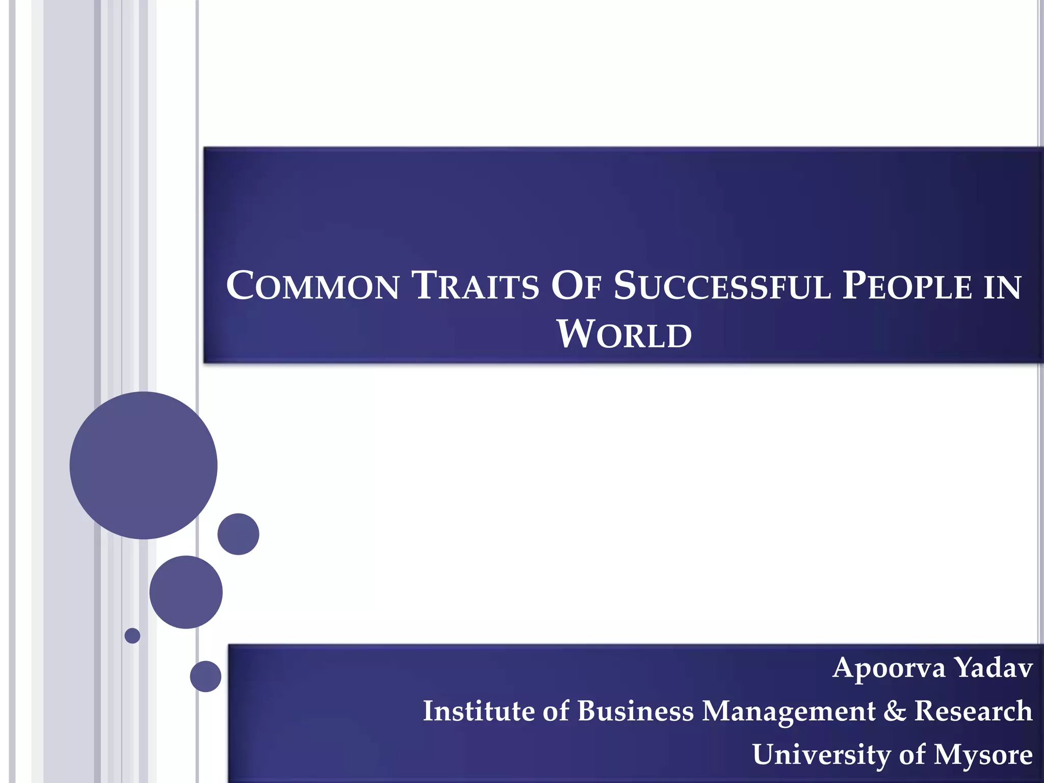 Traits of successful people, qualities, self-help, success,Common ...