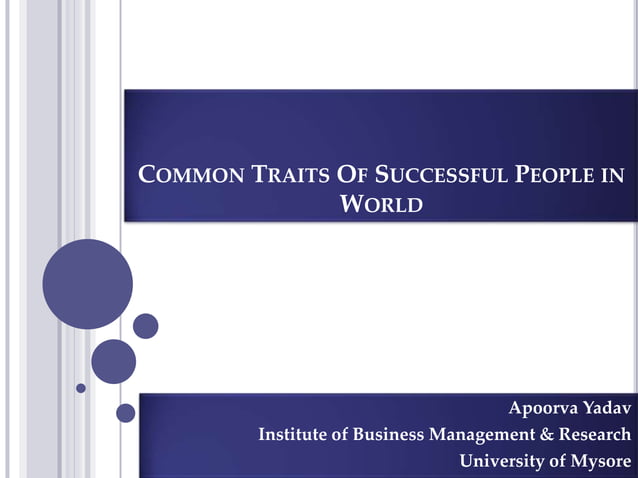 Traits of successful people, qualities, self-help, success,Common ...