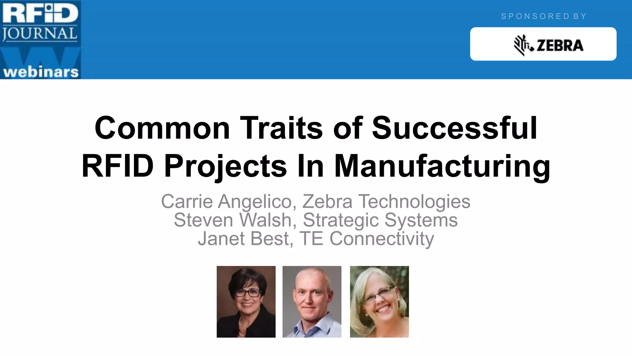 Common traits of Successful RFID Projects in Manufacturing | PPTX