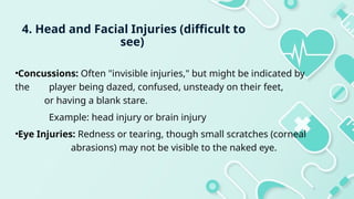 Common Types of Injuries and their visual indicators | PPTX