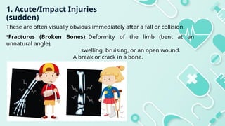 Common Types of Injuries and their visual indicators | PPTX