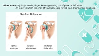 Common Types of Injuries and their visual indicators | PPTX