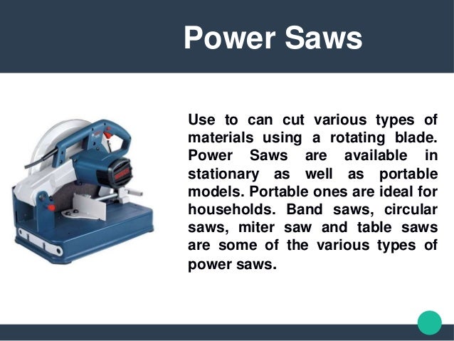 Common Types of Power Tools