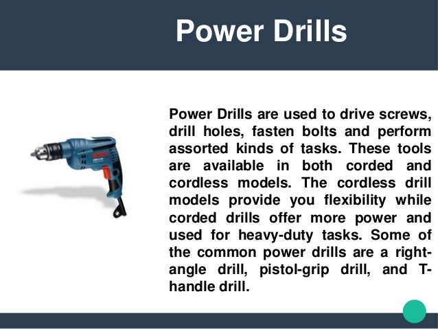 Common Types of Power Tools