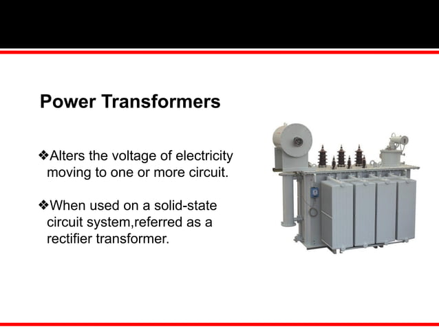 Transformer types presentation