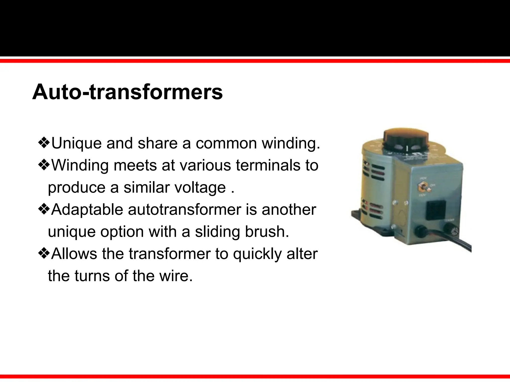 Transformers and common types of transformer | PPT
