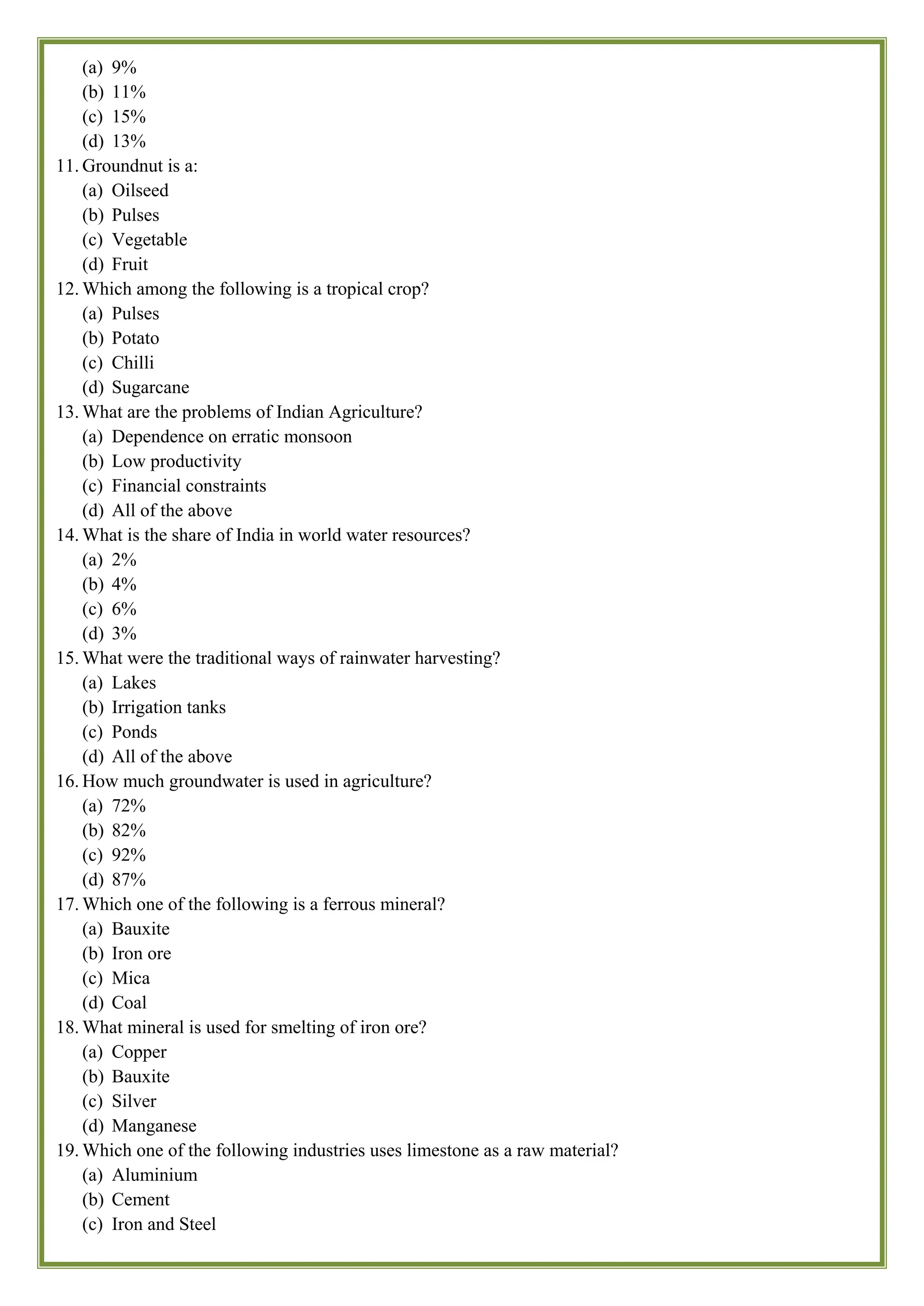 Common University Entrance Test Geography 2024 Sample Paper With ...
