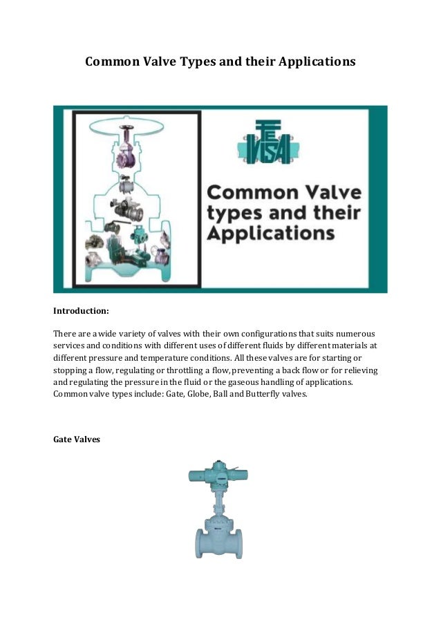Common Valve Types and their Applications