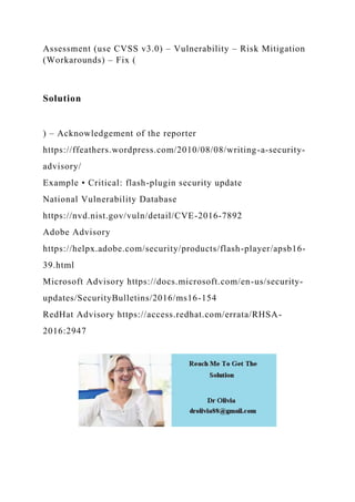 Common Vulnerability Scoring System v3.0User GuideThe C.docx
