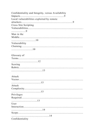 Common Vulnerability Scoring System v3.0User GuideThe C.docx