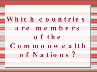 The Commonwealth of Nations | ODP