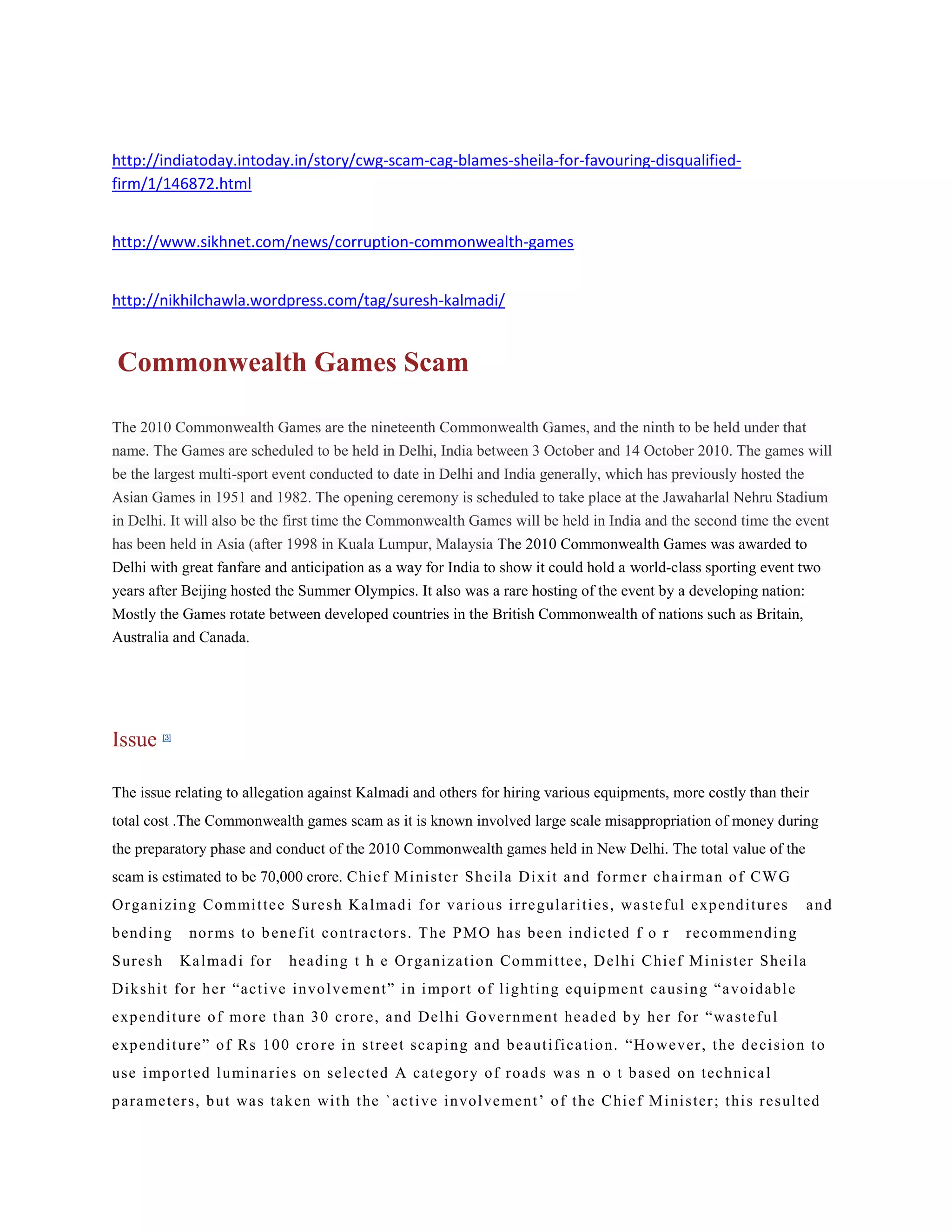 Commonwealth games | DOCX