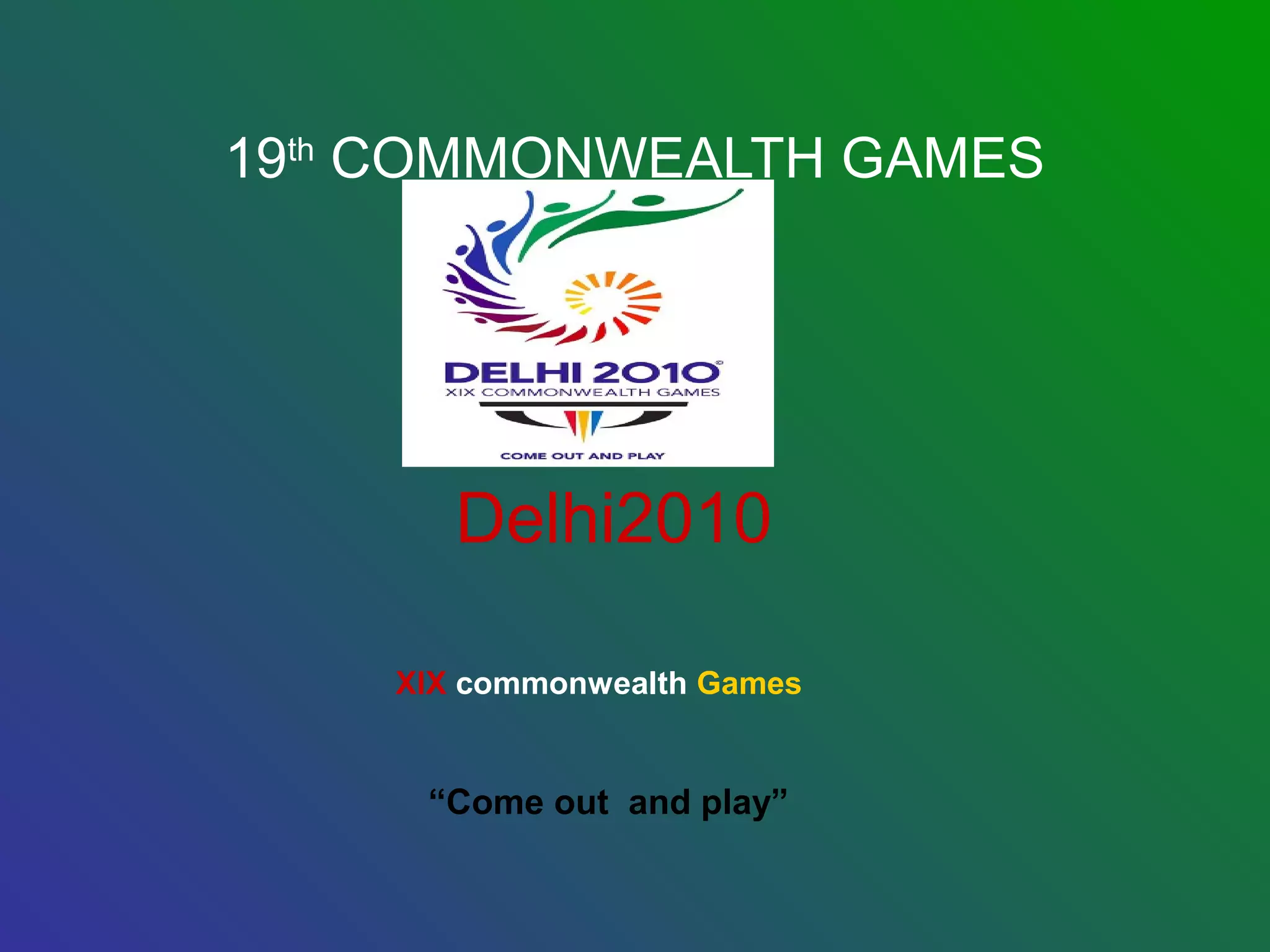 Commonwealth games 2010 | PPT