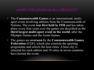 Commonwealthgamesscam 131228015309-phpapp02 | PPT