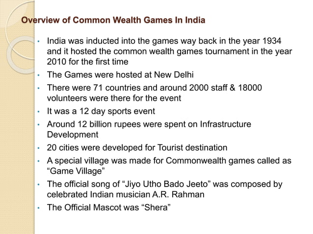 Commonwealthgames scam | PPT