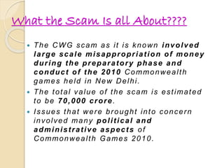 Commonwealthgames scam | PPT