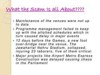 Commonwealthgames scam | PPT