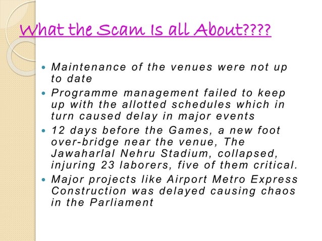 Commonwealthgames scam | PPT