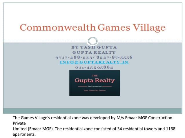 Common wealth games village | PPTX | Houses | Real Estate