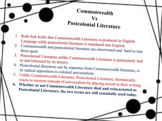 Commonwealth literature an outline | PPSX