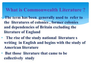 Commonwealth Literature Introduction | PPTX