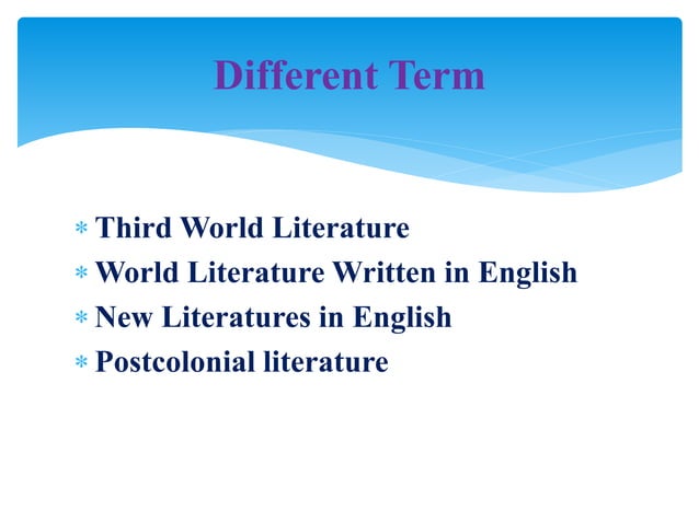 Commonwealth Literature Introduction | PPTX