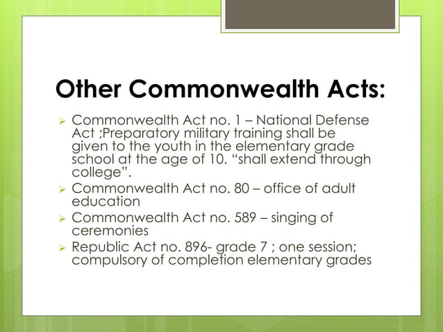 Commonwealth period - Education | PPTX