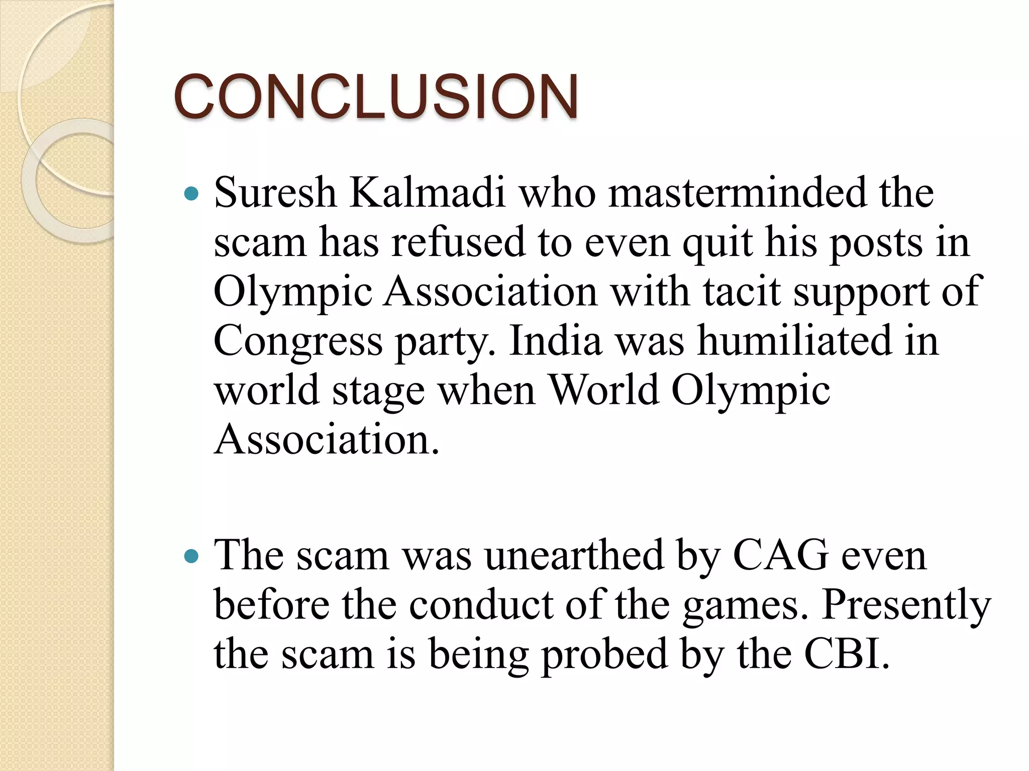 Commonwealth games india scam | PPTX