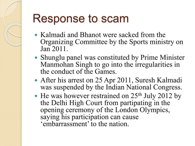 Commonwealth games india scam | PPTX | Olympic Sports | Sports