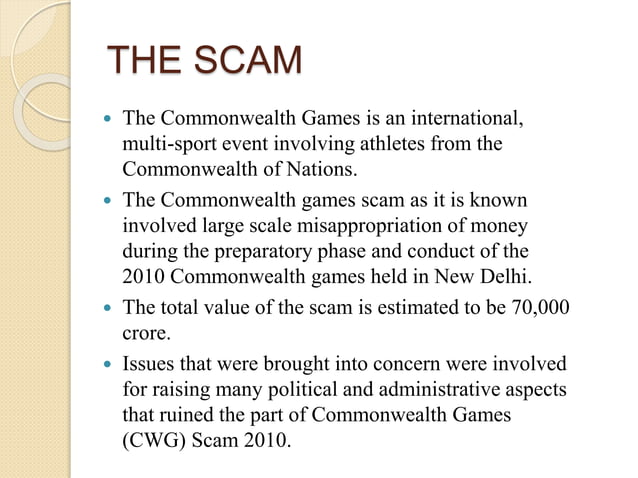 Commonwealth games india scam | PPTX | Olympic Sports | Sports