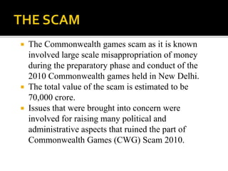Commonwealth scam india | PPTX
