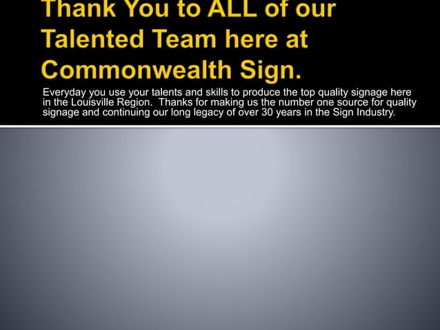 Commonwealth Sign Employee Appreciation | PPTX