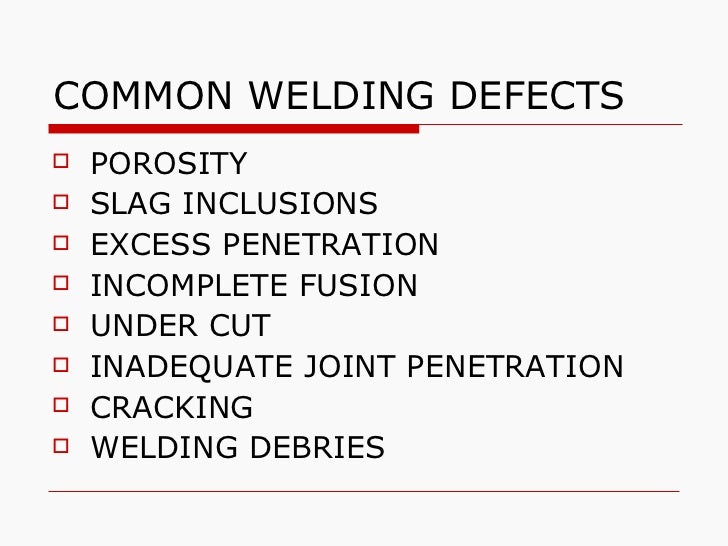 Common weld defects in thermal power plants