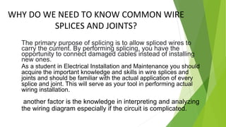 commonwiresplicesandjoints | PPTX