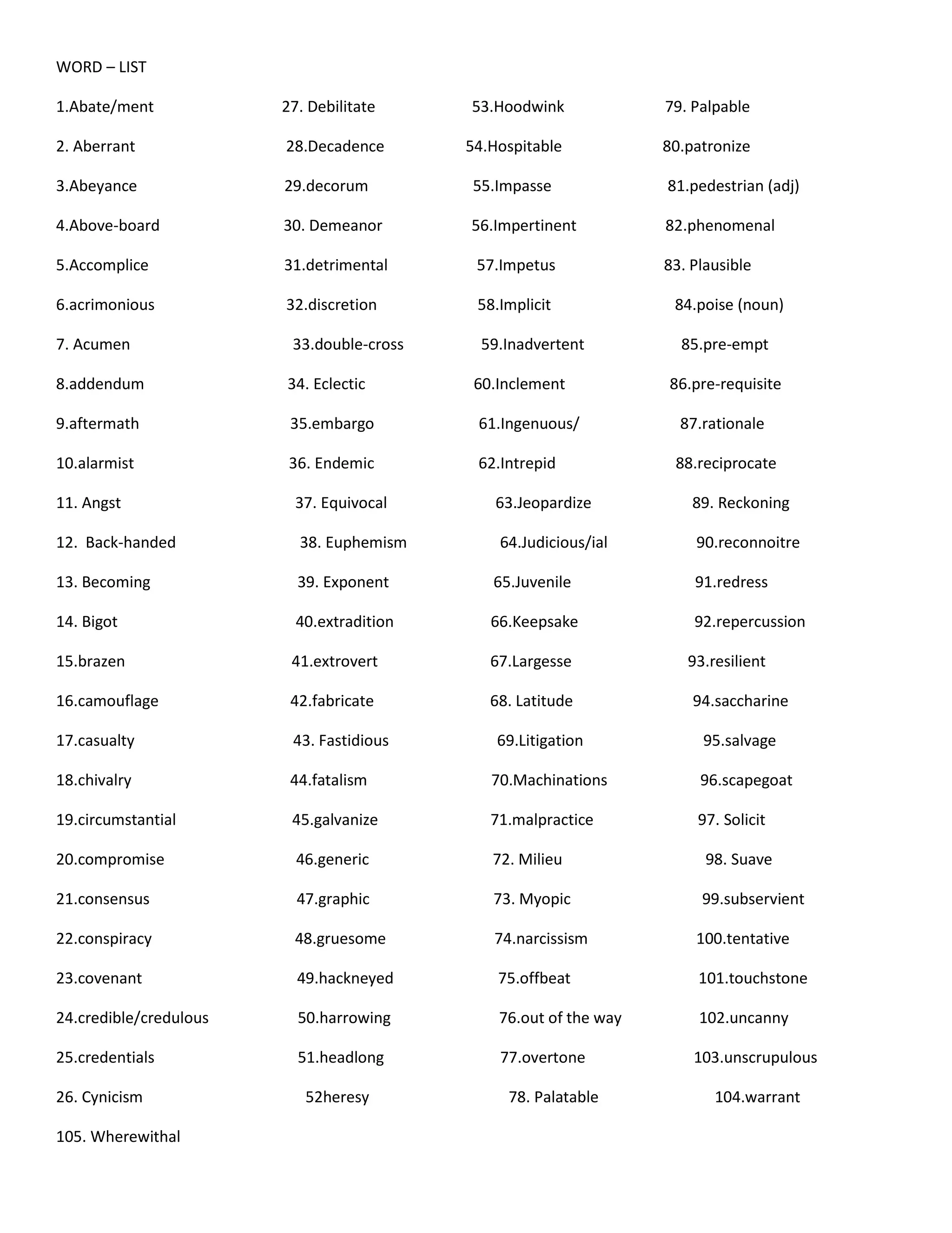 Common word list 2013-14 | PDF