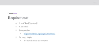 Common WordPress APIs - Dashboard Widgets | PPT