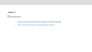 Common WordPress APIs_ Global Variables | PPT