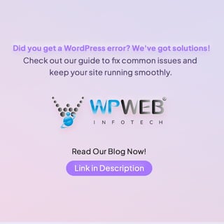 Common WordPress errors.pdf | Web Development | Internet