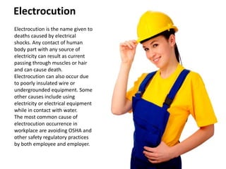 Common Workplace Electrical Hazards & Safety | PPTX