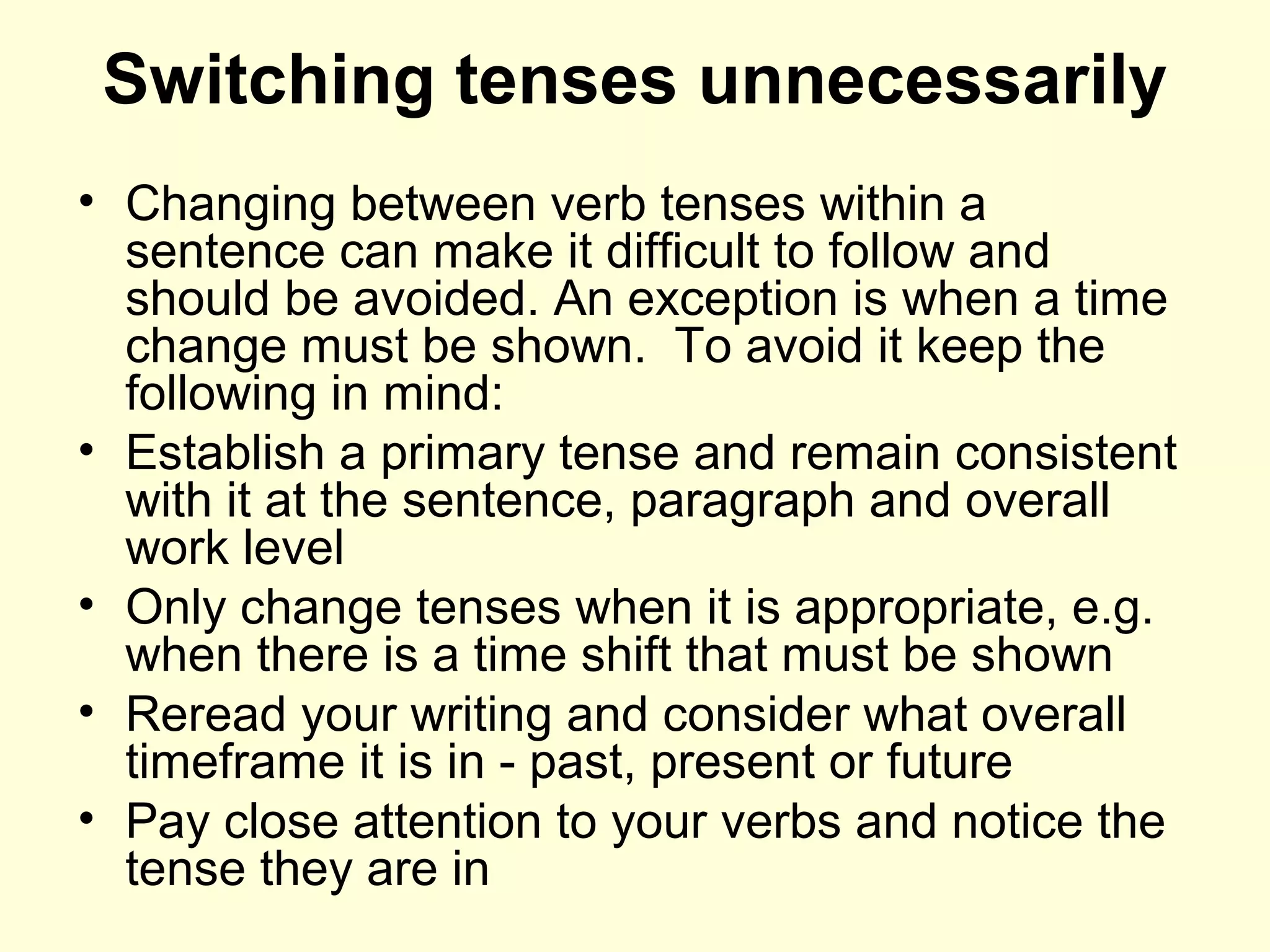 Common writing mistakes | PPT