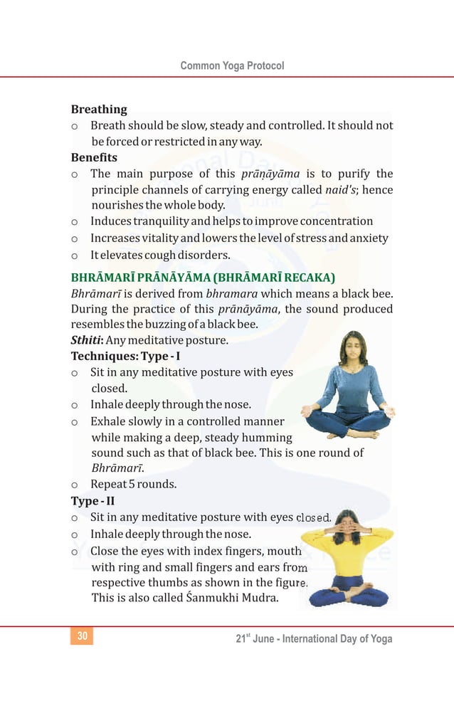 Common yoga protocol for the International Yoga Day'2015(June 21) | PDF