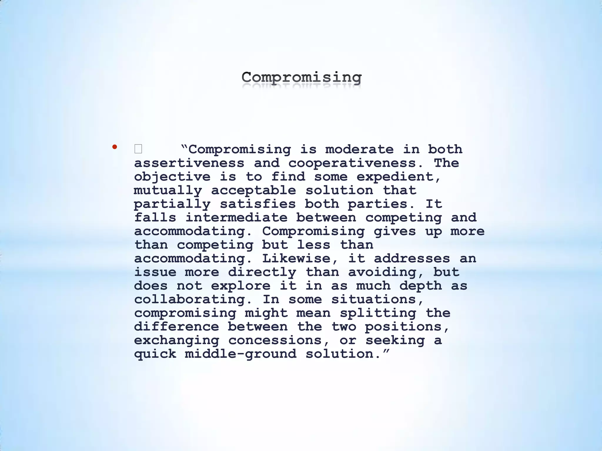 Conflict Resolution Styles | PPTX