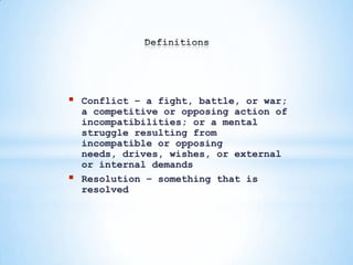 Conflict Resolution Styles | PPTX