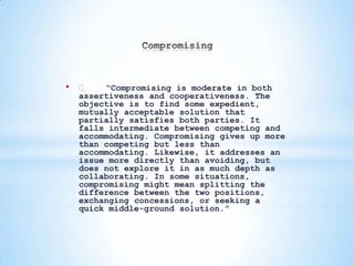 Conflict Resolution Styles | PPTX