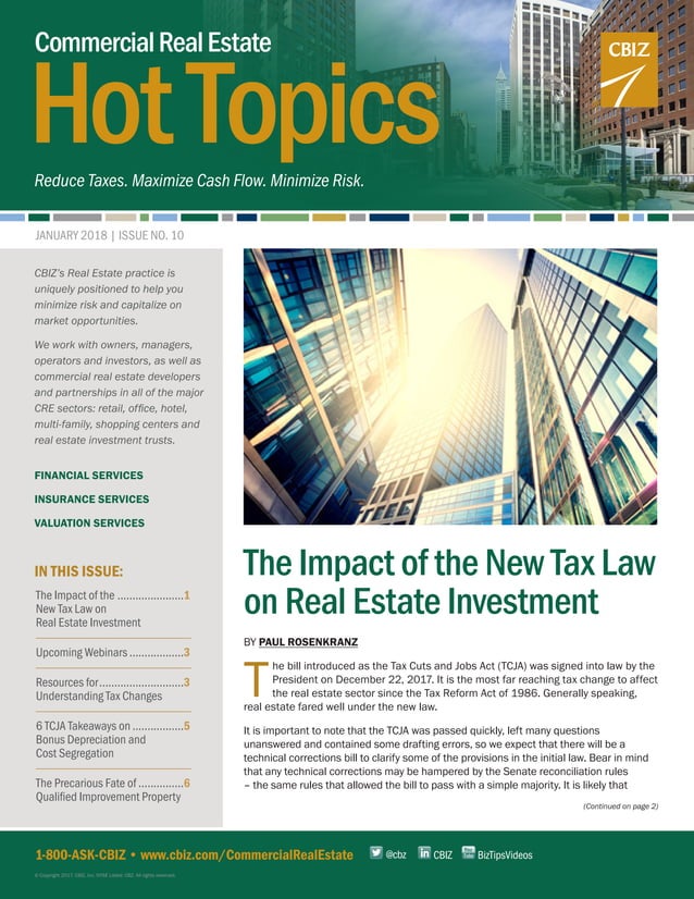 Commercial Real Estate Hot Topics - January 2018 | PDF