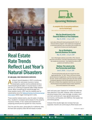 CBIZ Commercial Real Estate Newsletter - May 2018 | PDF